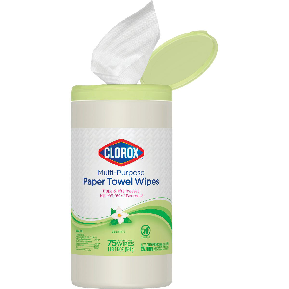 Clorox Jasmine Multi-Purpose Paper Towel Sanitizing Wipes (75-Count ...