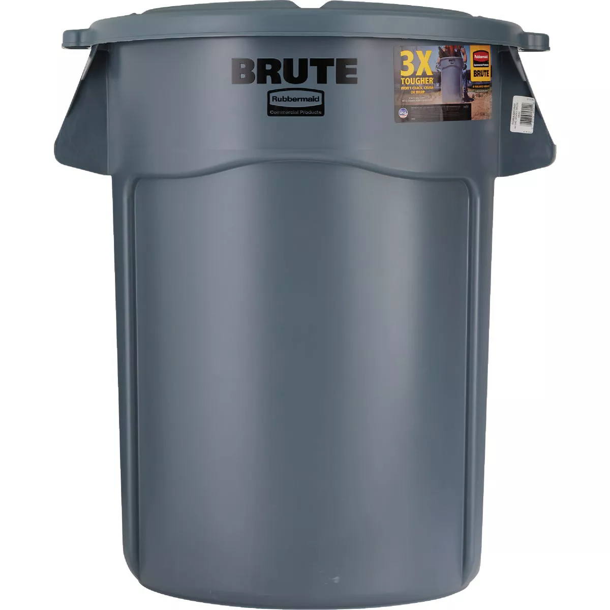 Rubbermaid Commercial Brute 44 Gal. Gray Trash Can With Lid | Do it Best