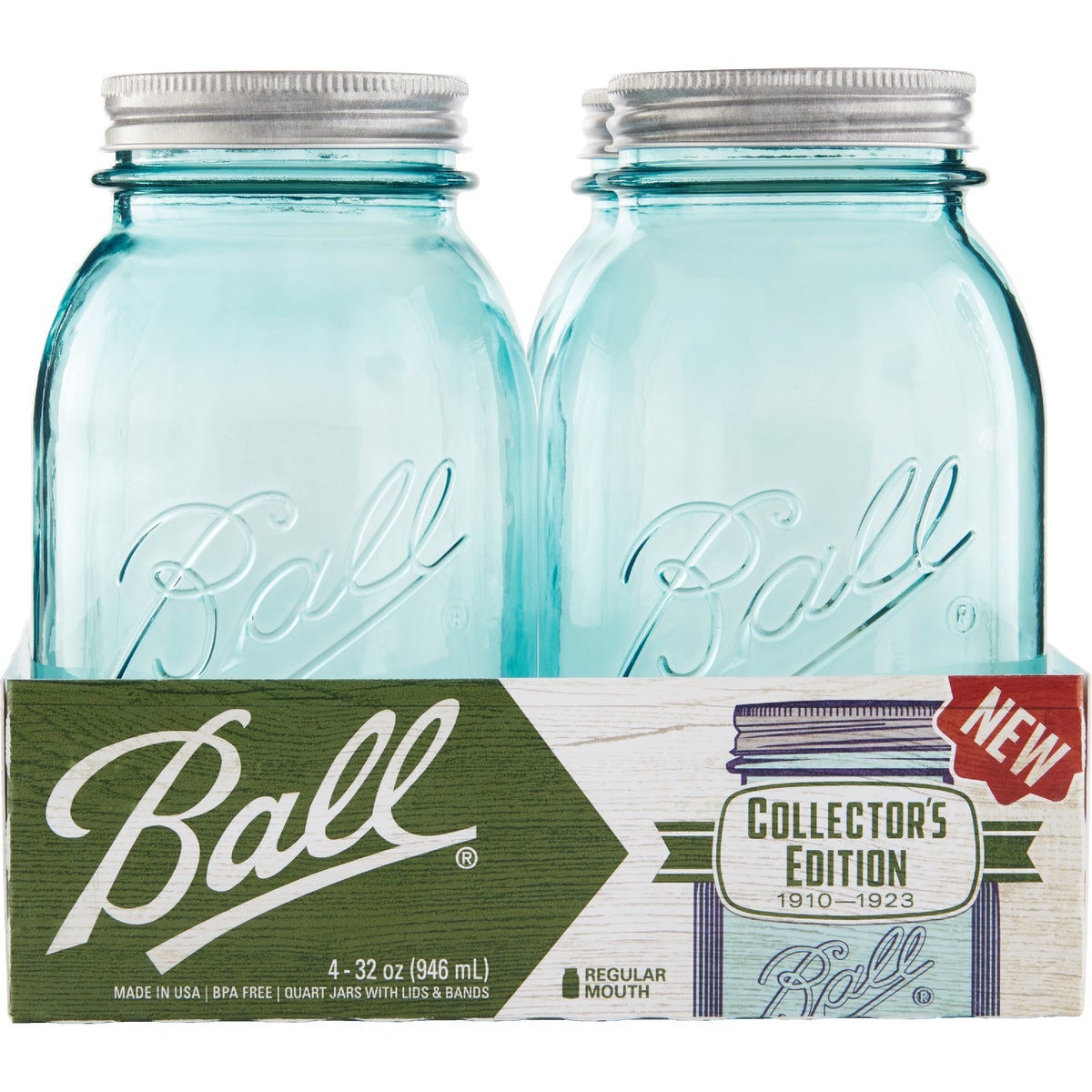 Ball Collector's Edition Quart Regular Mouth Aqua Vintage Canning Jar ...