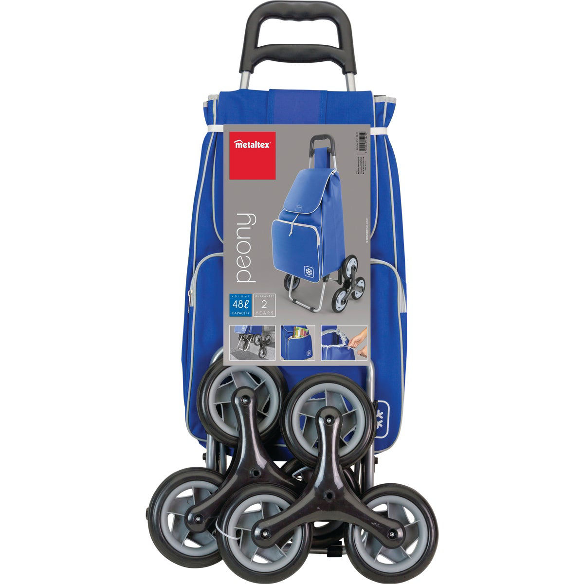 Metaltex Peony Blue 14 In. x 39 In. x 11 In. Soft Sided Tote Stair ...