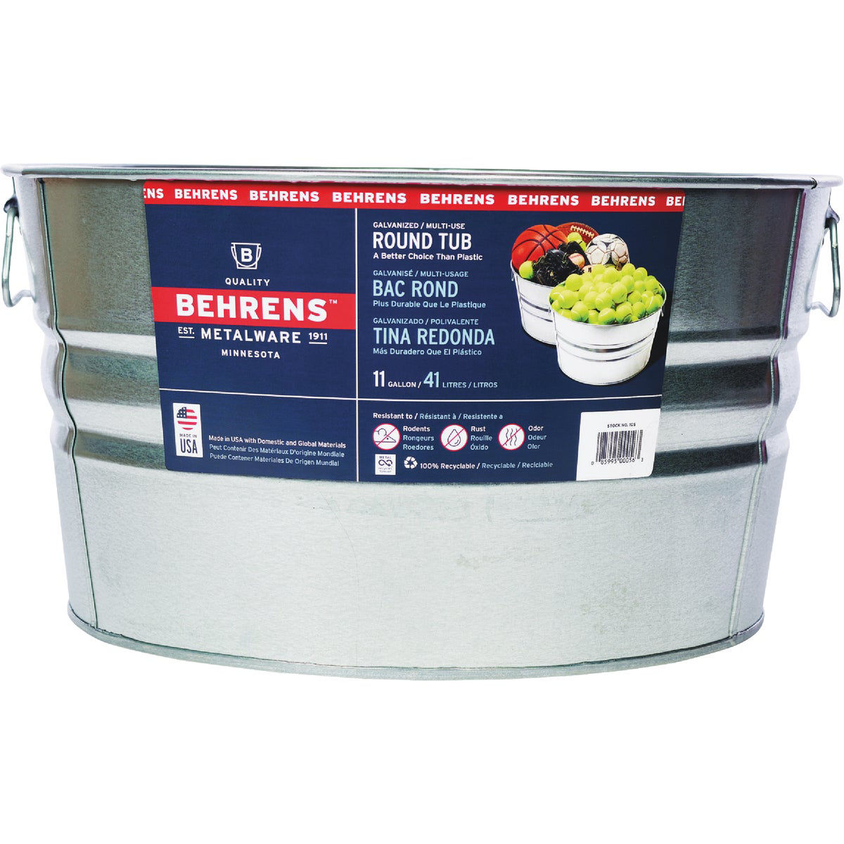 Behrens 11 Gal. Round Galvanized Steel Utility Tub | Do it Best