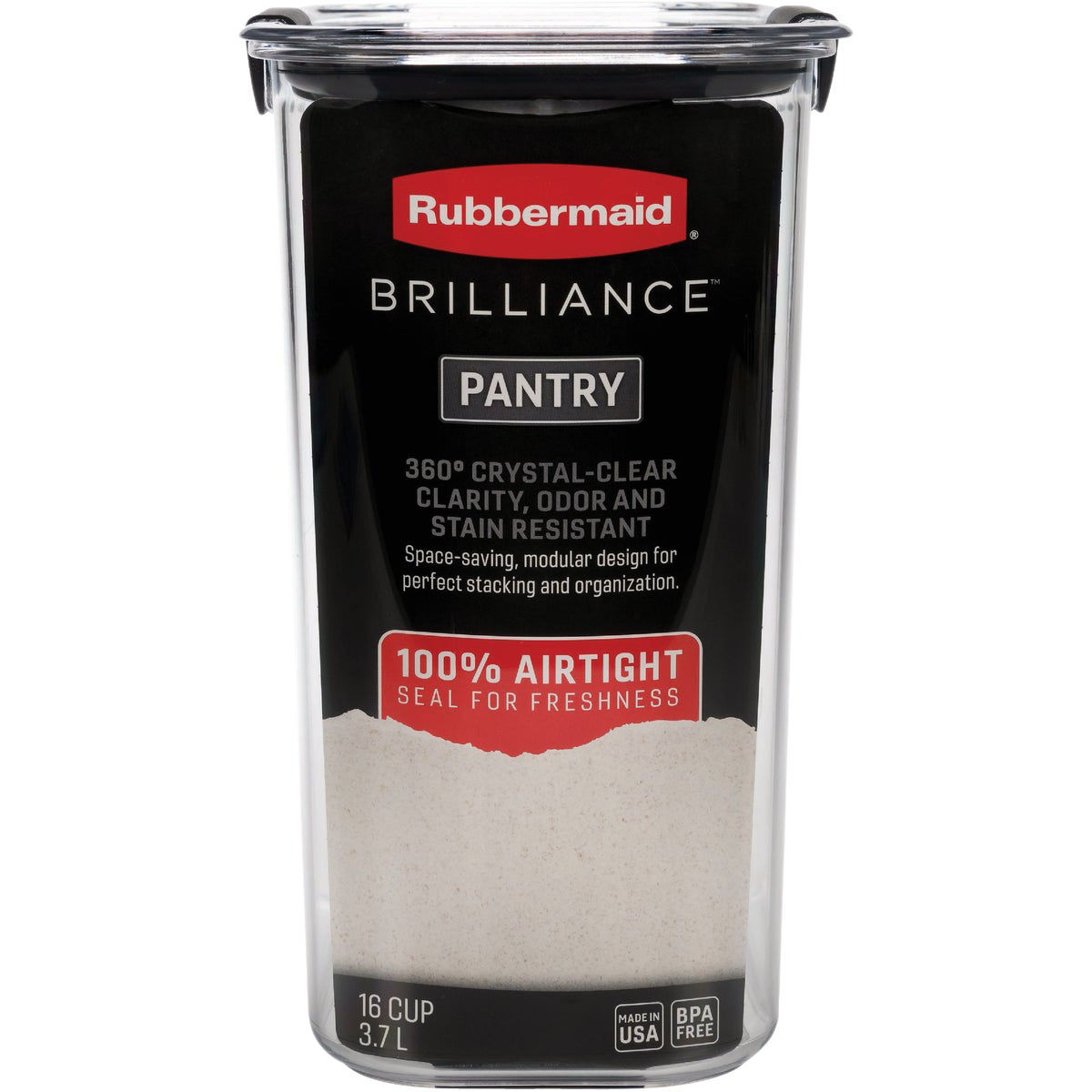 Rubbermaid Brilliance 16 Cup Flour Pantry Airtight Food Storage ... Rubbermaid Brilliance 16 Cup Flour Pantry Airtight Food Storage ...