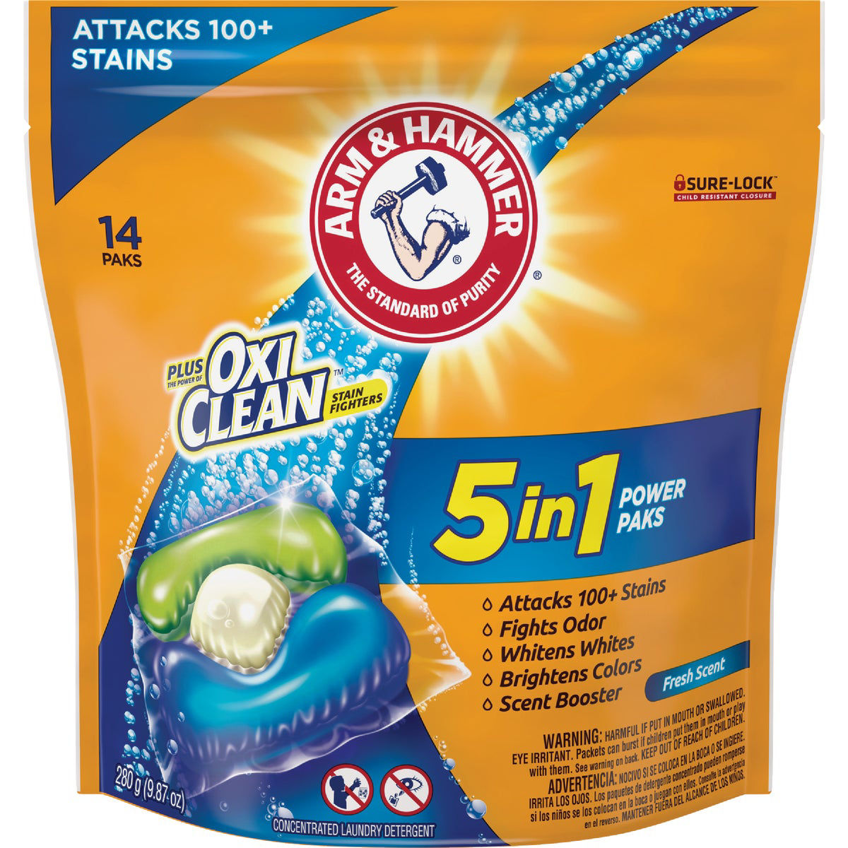 Arm & Hammer Plus Oxi Clean 5-In-1 Power Paks Laundry Detergent (14-Count) | Do it Best