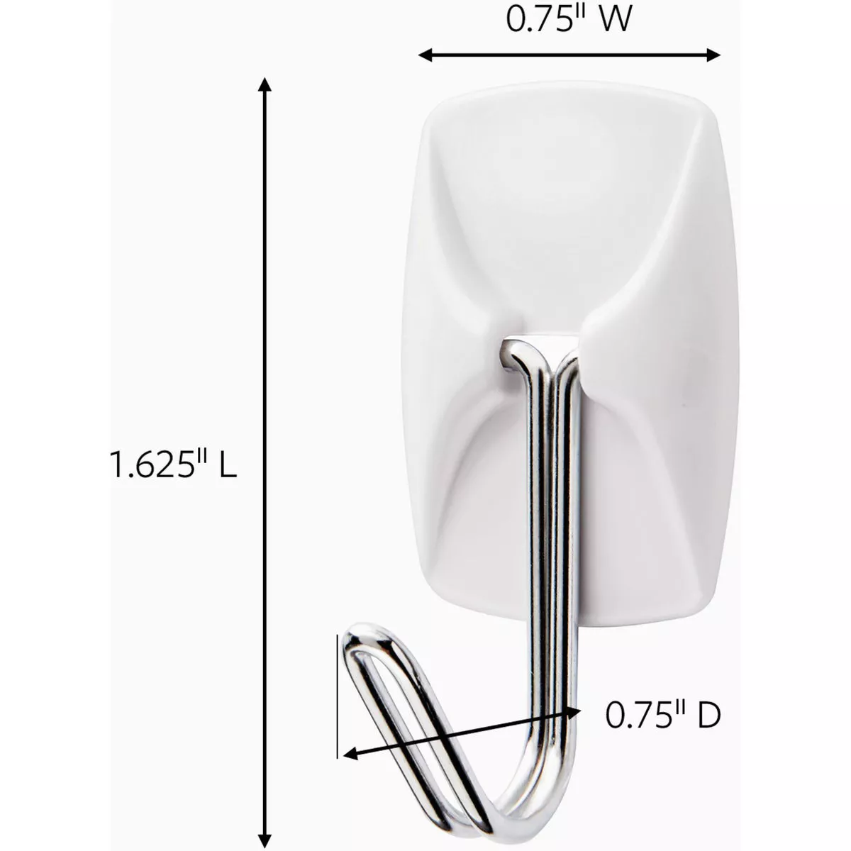 Command Small White Wire Hooks, 3 Hooks, 4 Strips | Do it Best