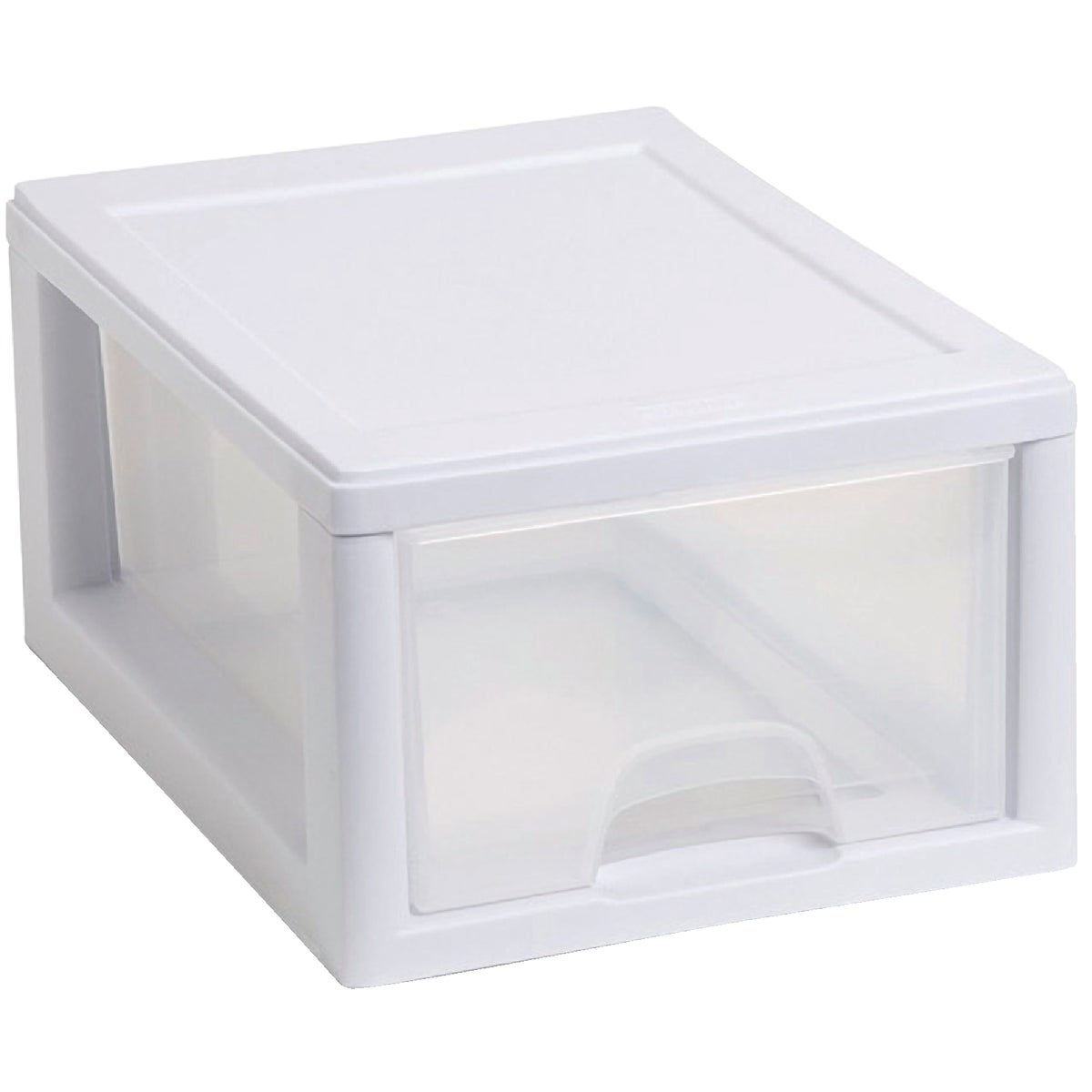Sterilite 8 In. x 6 In. x 12 In. 6 Quart White Stackable Storage Drawer ...