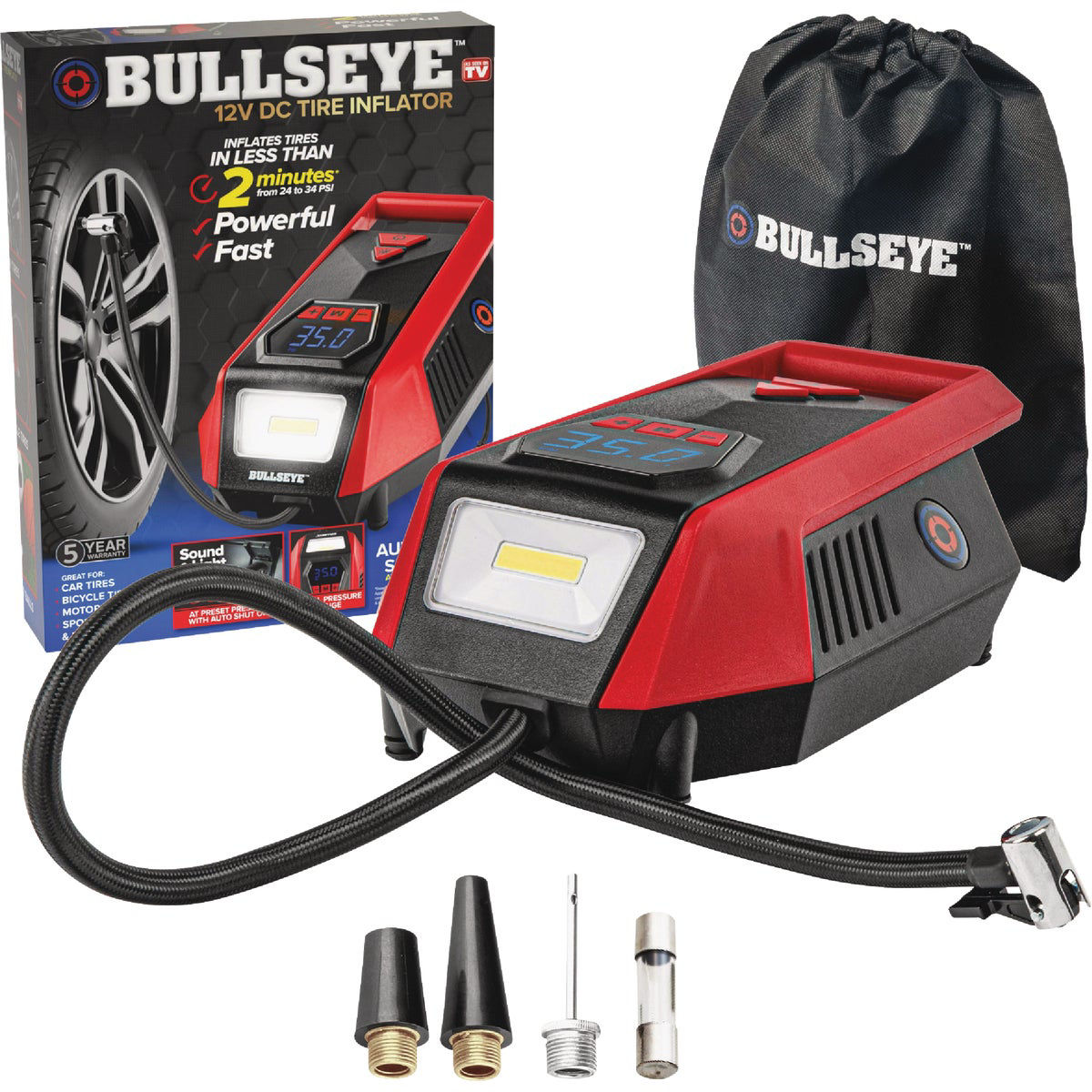 Bullseye 12V DC Handheld Tire Inflator | Do it Best