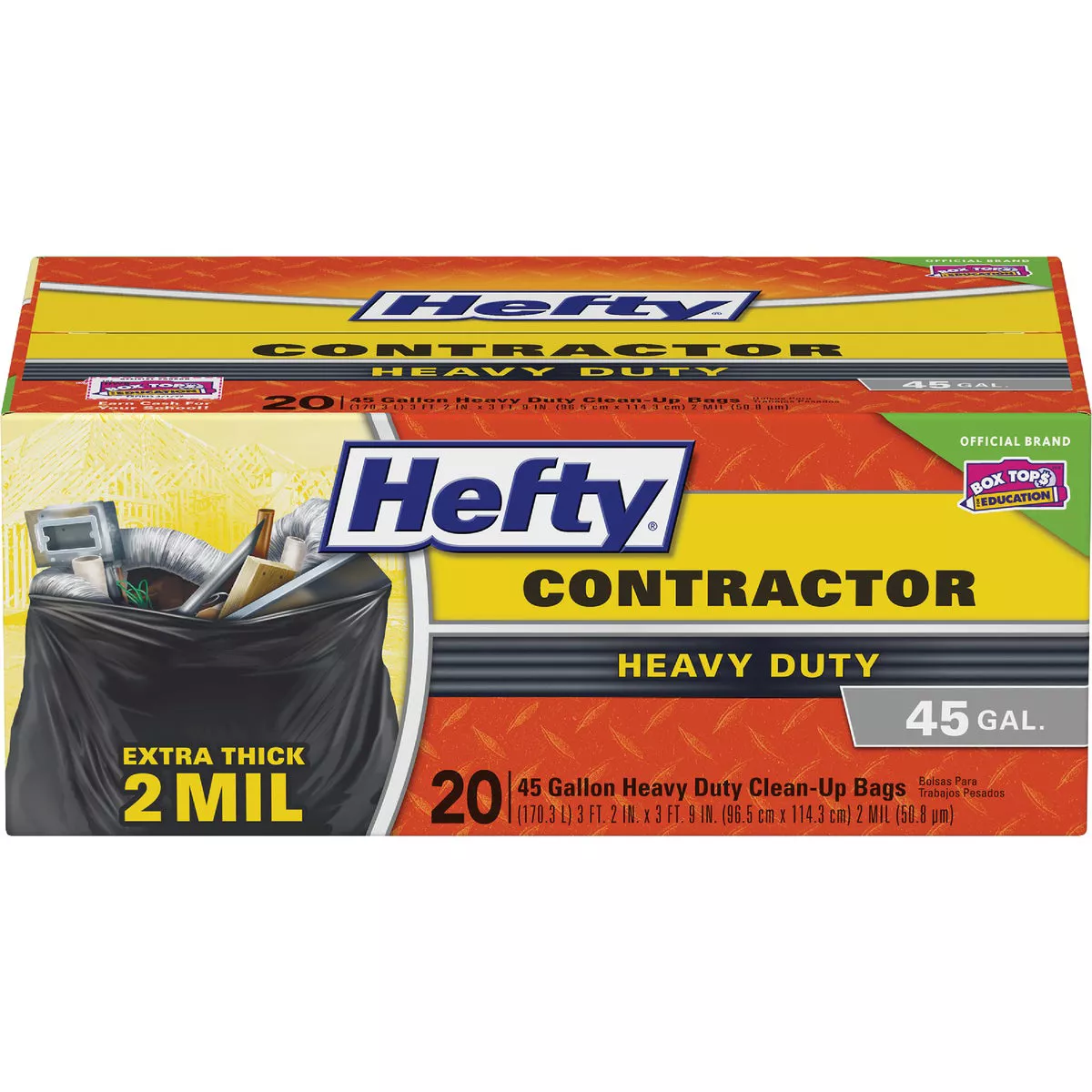 Hefty 45 Gal. Contractor Black Trash Bag (20-Count) | Do it Best