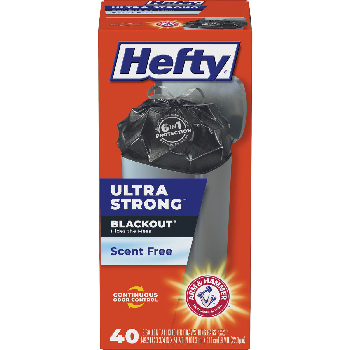 Hefty BlackOut 13 Gal. Tall Kitchen Black Trash Bag (40-Count) | Do it Best