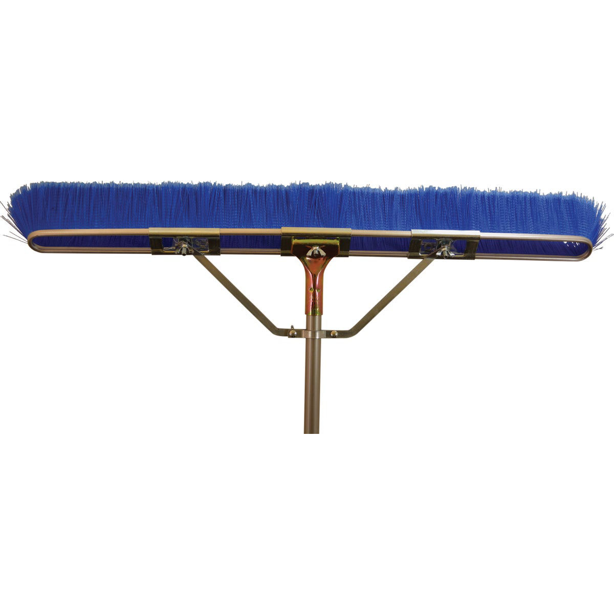 Bruske 35 In. Blue Flagged Fine Sweep Broom with Steel Handle and Brace ...