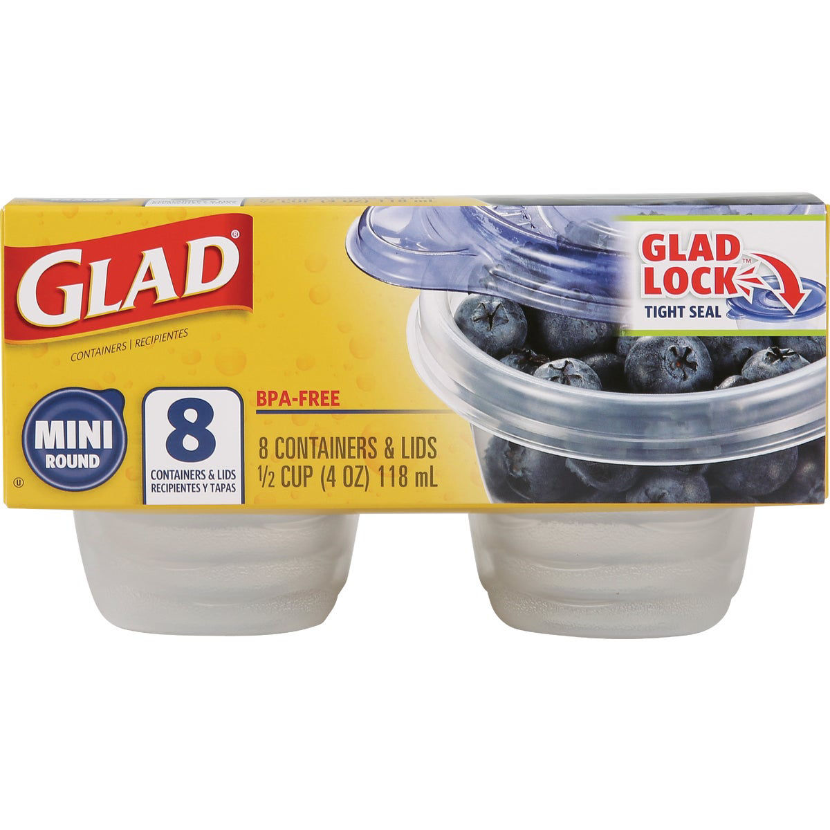 Glad 4 Oz. Clear Mini Round Container (8-Pack) | Do it Best