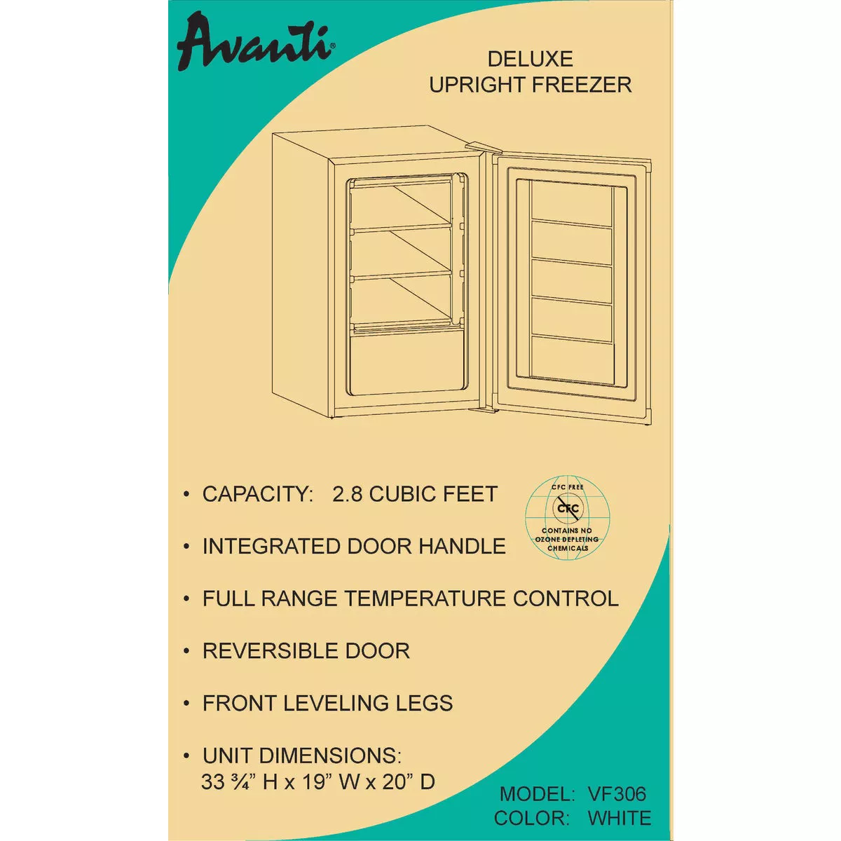 Avanti 2.8 Cu. Ft. White Upright Freezer | Do it Best