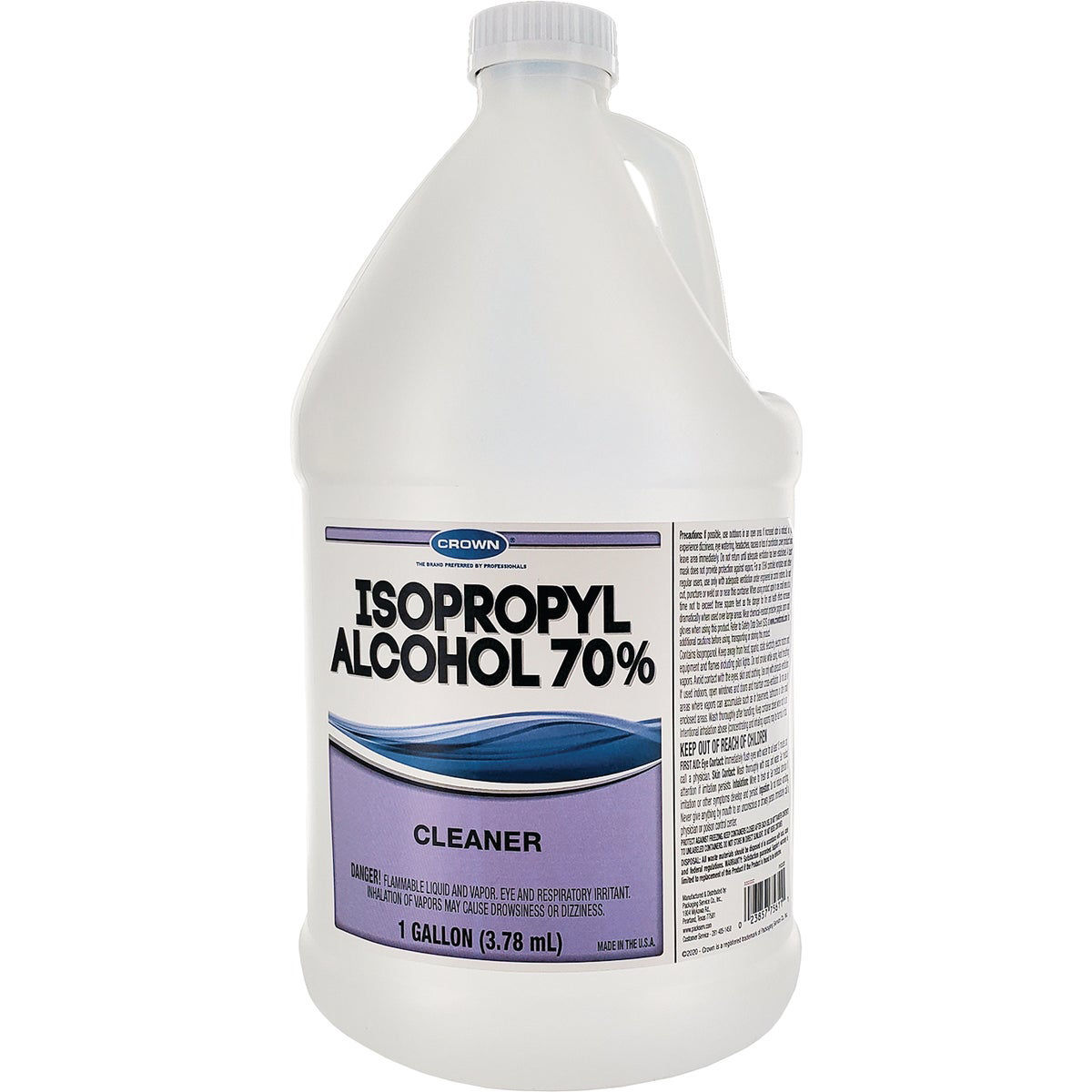 Crown 1 Gal. Industrial Strength 70% Isopropyl Alcohol Surface Cleaner ...
