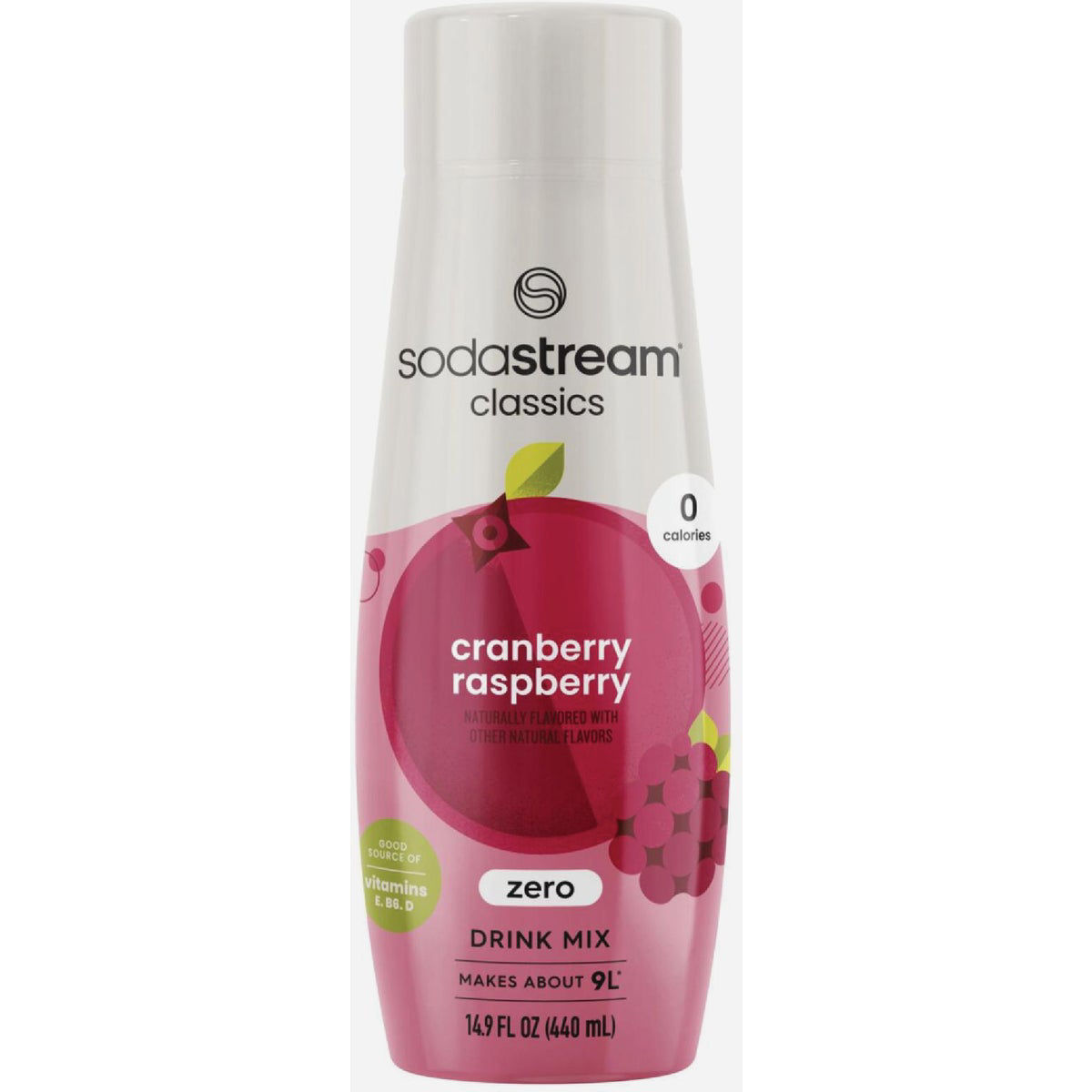 SodaStream 14.9 Oz. Cranberry Raspberry Zeros Waters Sparkling Beverage ...