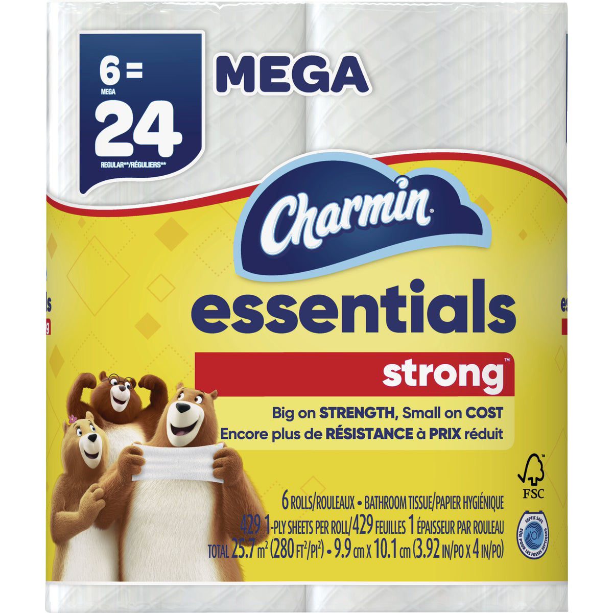 Charmin Essentials Strong Toilet Paper (6 Mega Rolls) | Do it Best
