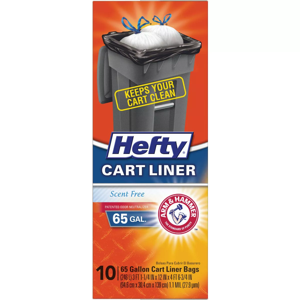 Hefty 65 Gal. Cart/Trash Bag Liner (10-Count) | Do it Best