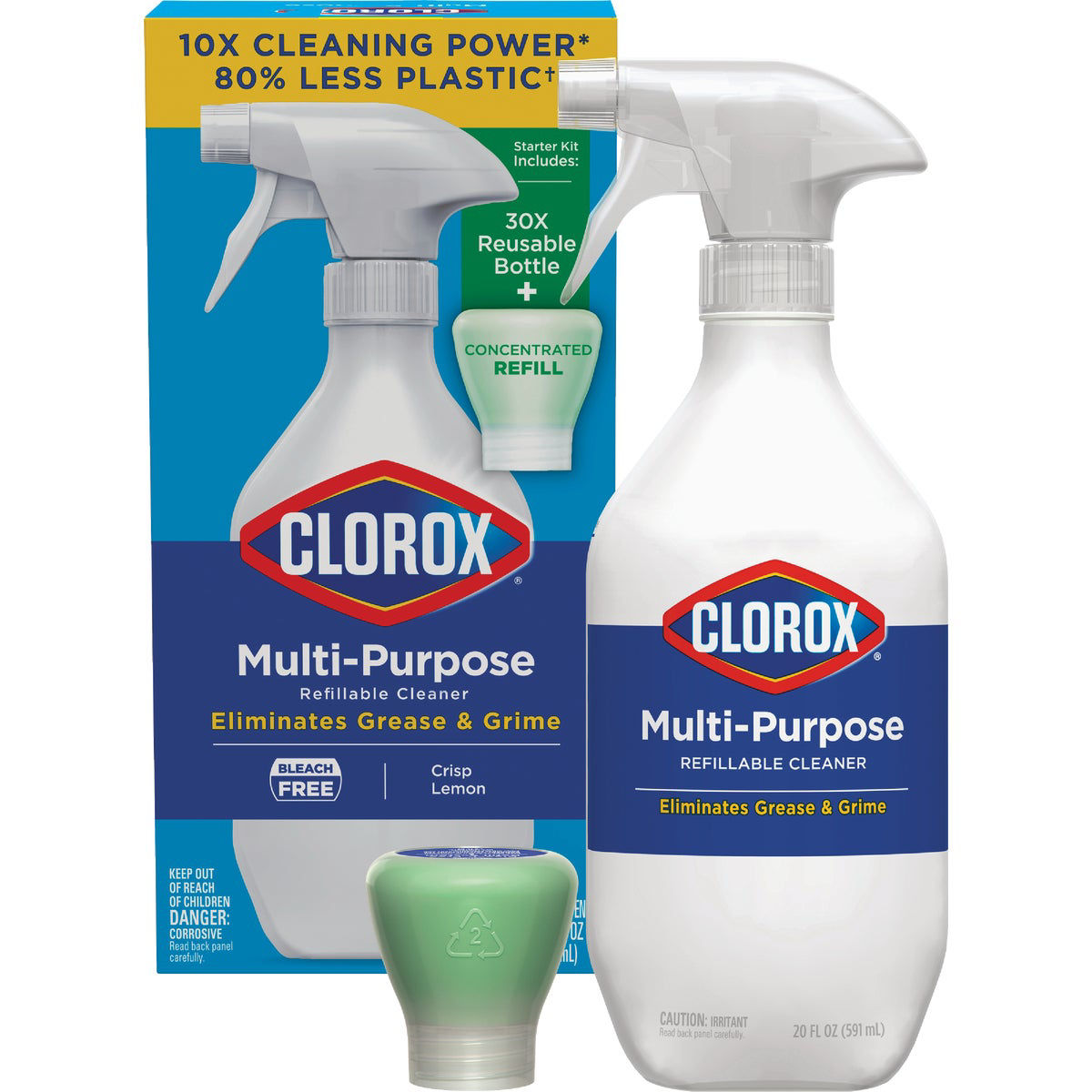 Clorox Crisp Lemon Multi-Surface All-Purpose Cleaning Spray System ...