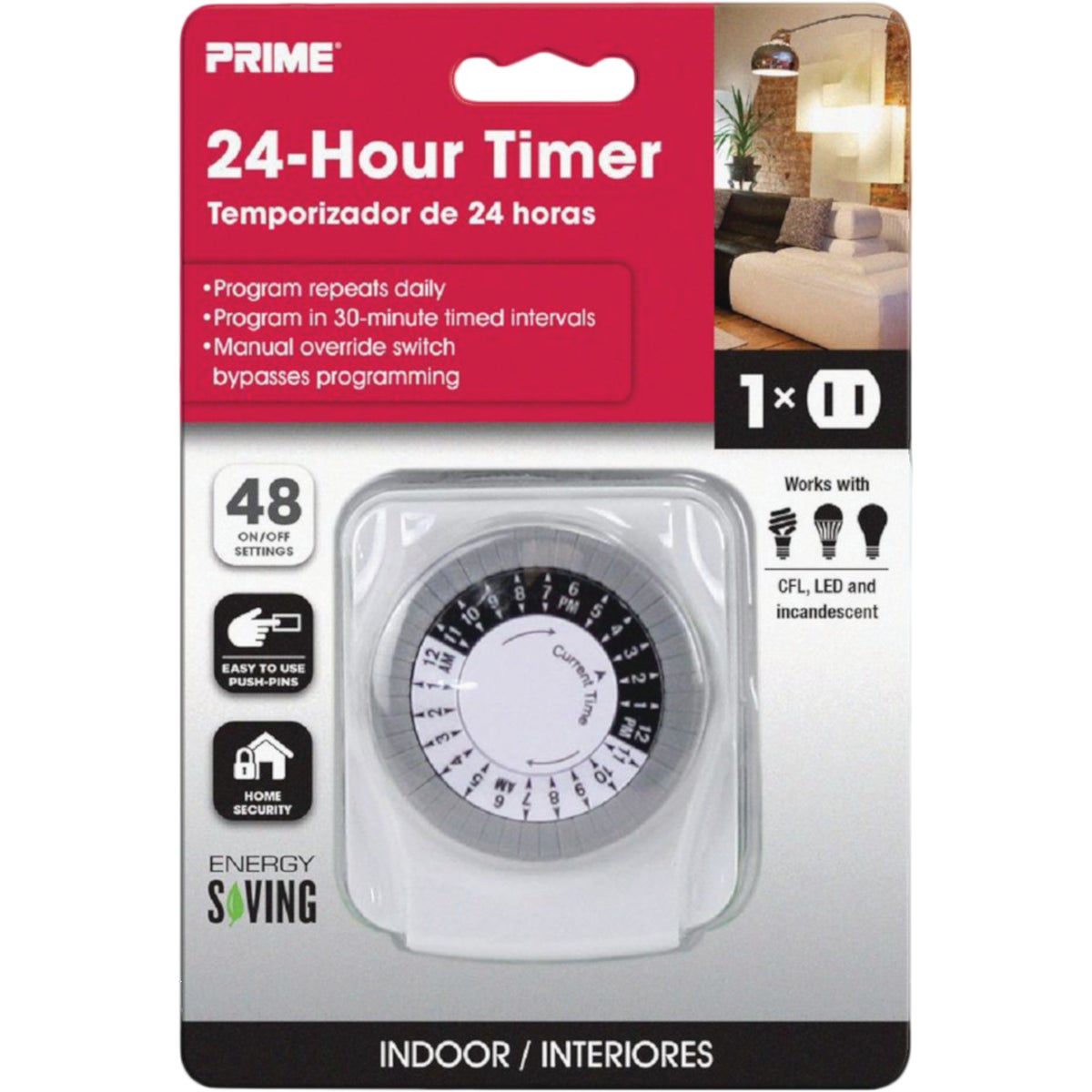 Prime 1-Outlet Indoor 24 Hr. Electromechanical Timer | Do it Best