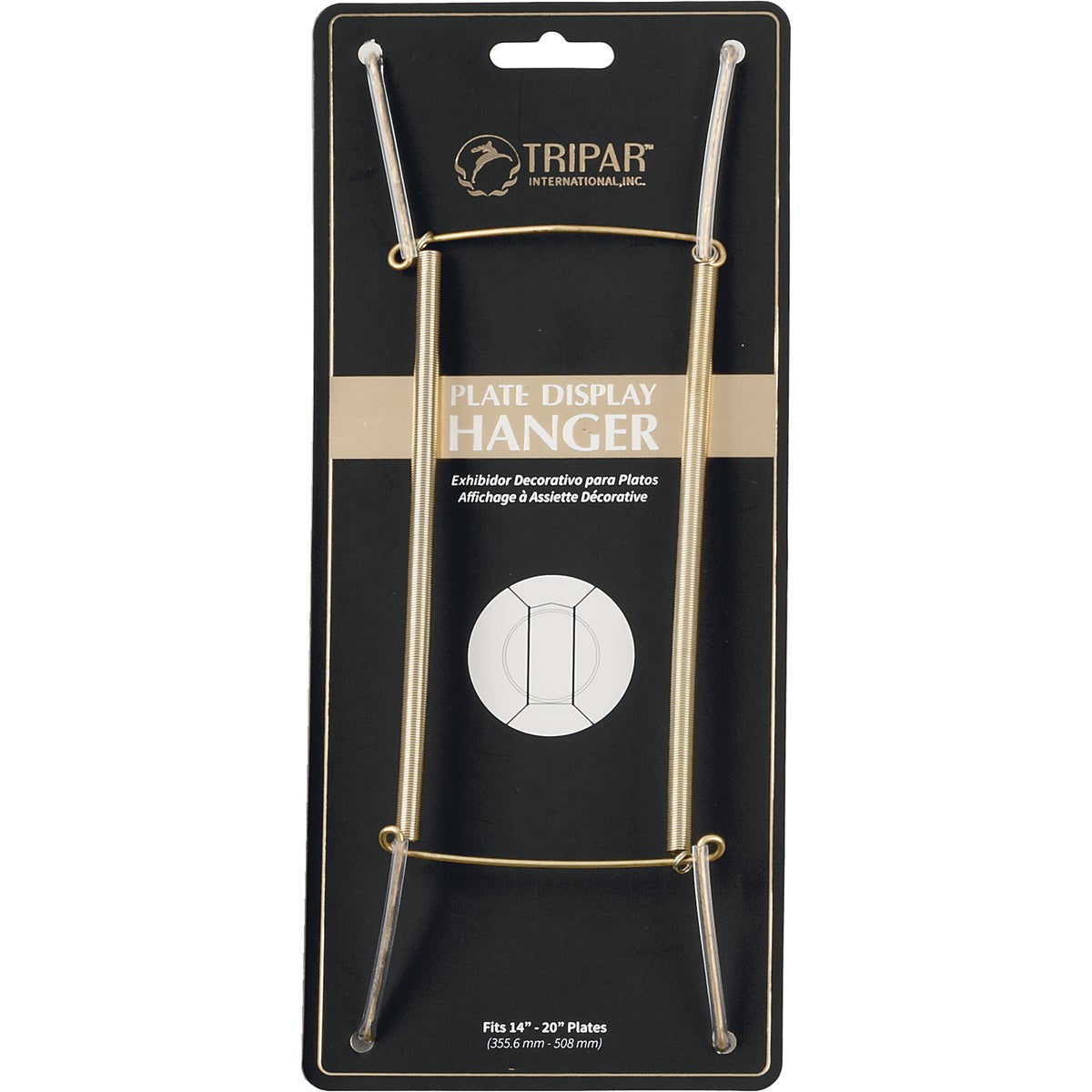 Tripar 14 In. to 20 In. Brass Wire Plate Hanger, 2 Lb. Weight Capacity ...