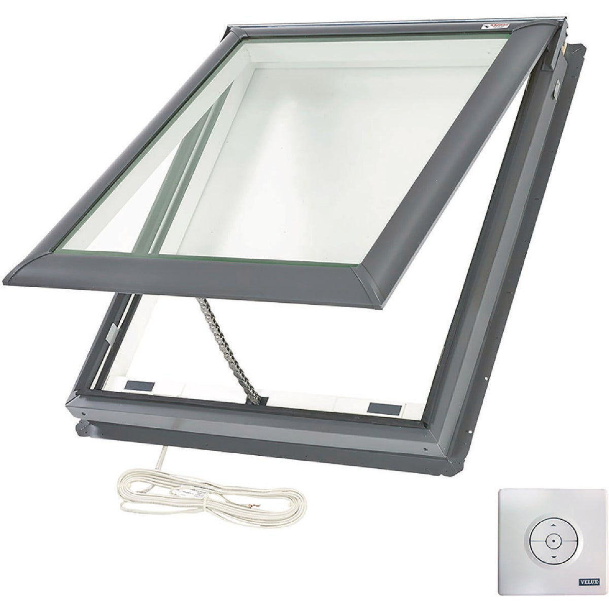 Velux 21 In. x 26-7/8 In. Electric Venting Deck Mount Skylight with Laminated LowE3 Glass | Do ...