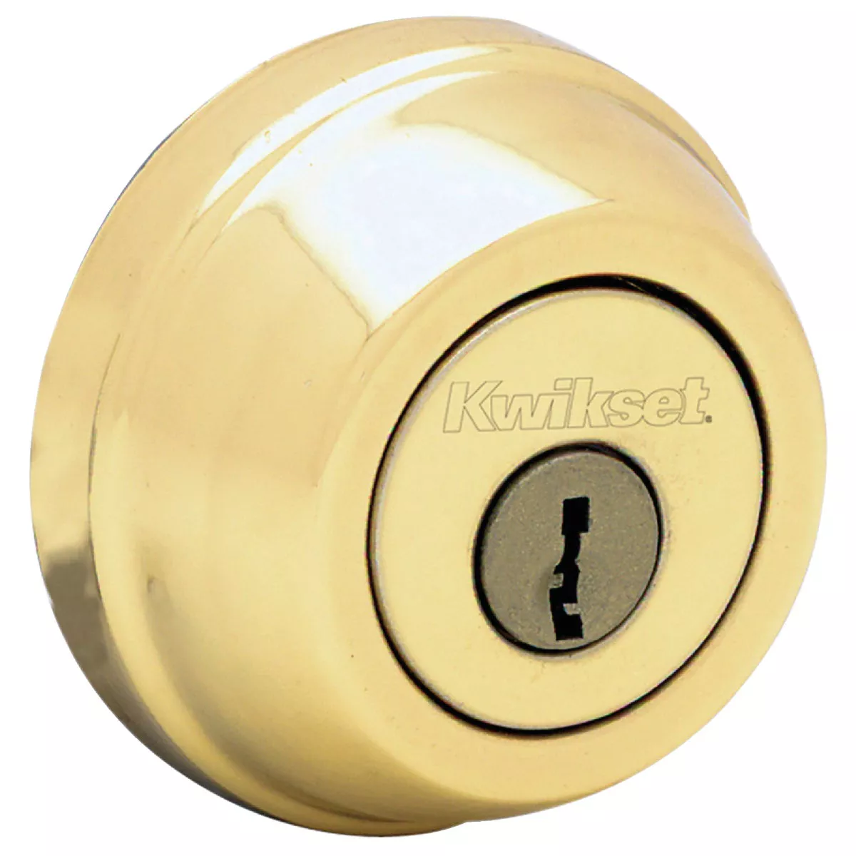 Kwikset Signature Single Cylinder, Grade 2, Deadbolt, Polished Brass ...