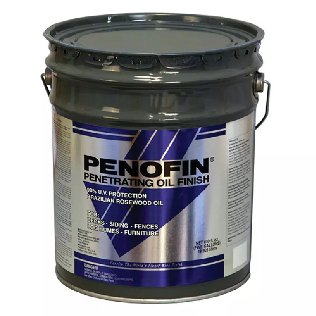 Penofin Blue Label 250VOC One Coat Pacific Pearl Mist Exterior Stain, 5 ...