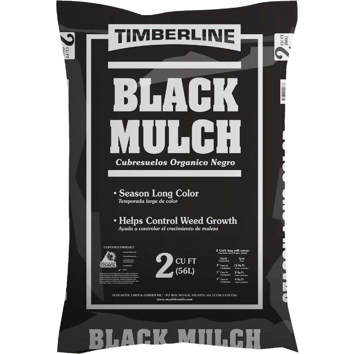 Timberline 2 Cu. Ft. Dyed Black Shredded Hardwood Mulch | Do it Best