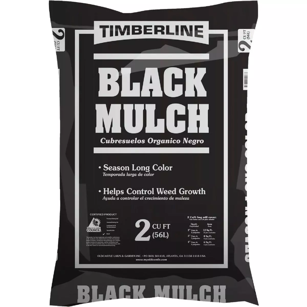 Timberline 2 Cu. Ft. Dyed Black Shredded Hardwood Mulch | Do it Best