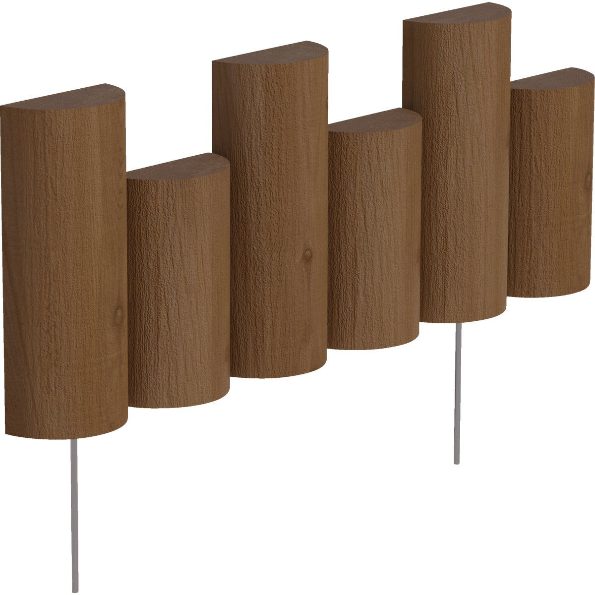Greenes Fence 5 In. to 7 In. H. x 18 In. L. Cedar Flexible Half-Log ...