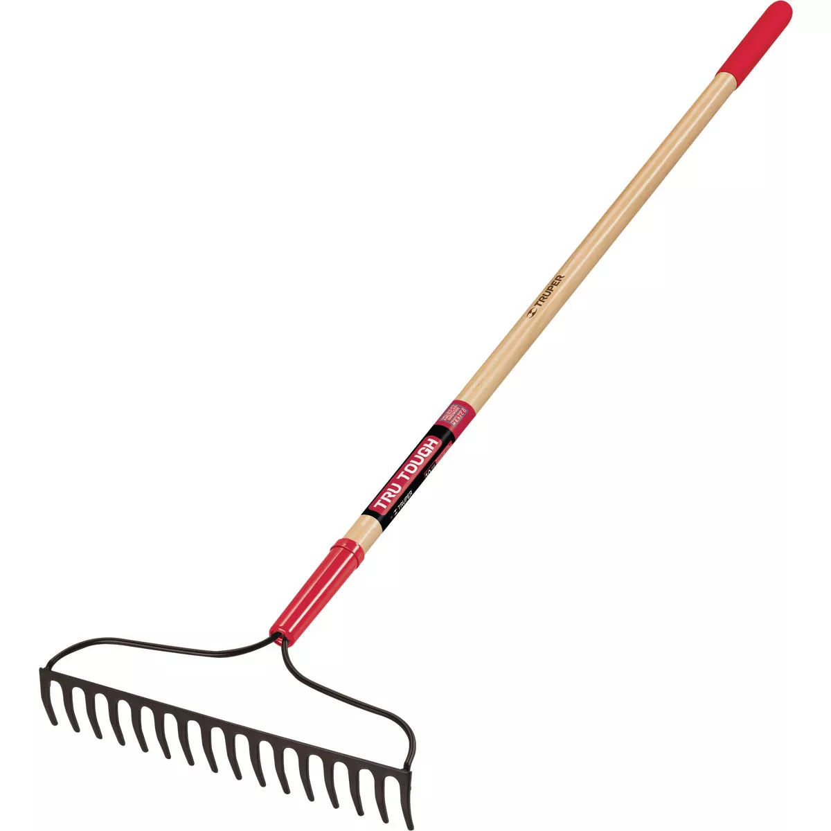 Truper Tru Tough 15.75 In. Steel Bow Wood Handle Garden Rake (16-Tine ...