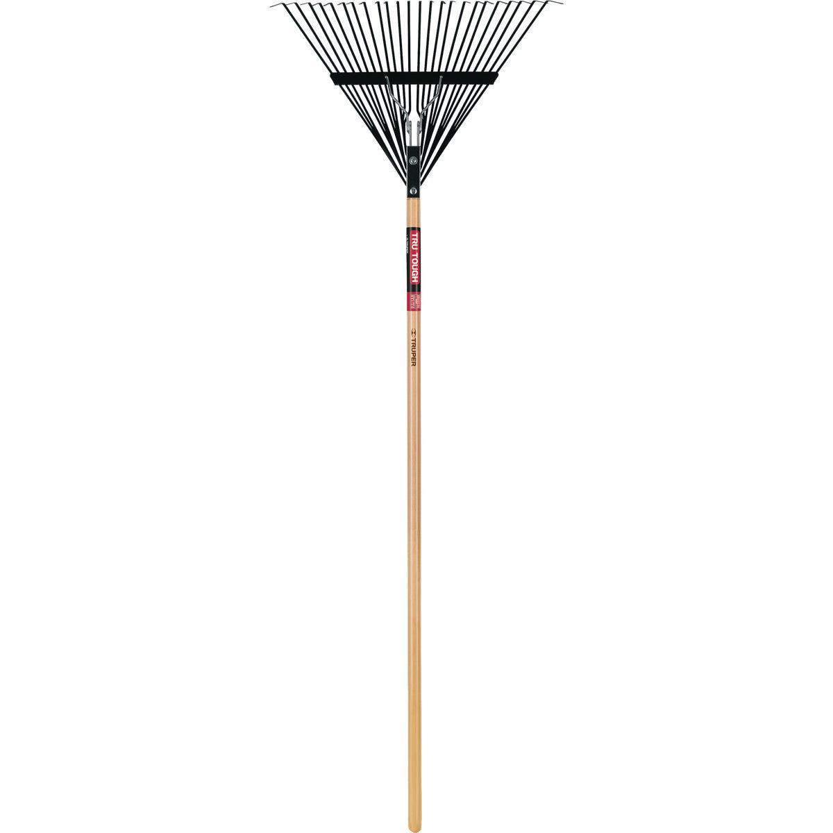 Truper Tru Tough 24 In. Steel Leaf Rake with 54 In. Wood Handle (24 ...