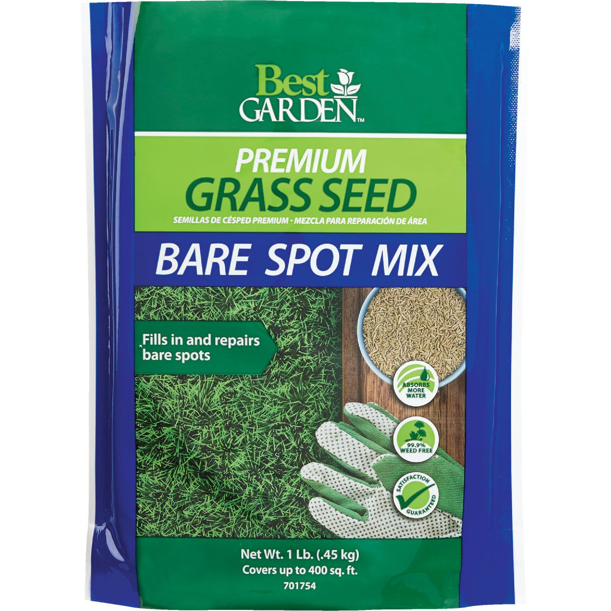 Best Garden 1 Lb. 250 Sq. Ft. Coverage Ryegrass, Red Fescue, & KY ...