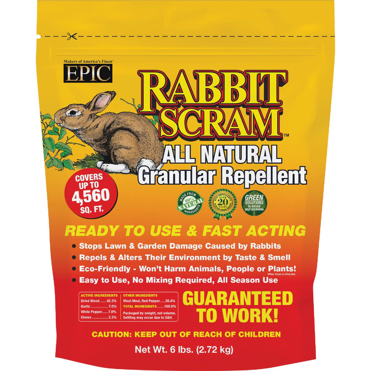 Rabbit Scram 6 Lb. Granular Organic Rabbit Repellent | Do it Best