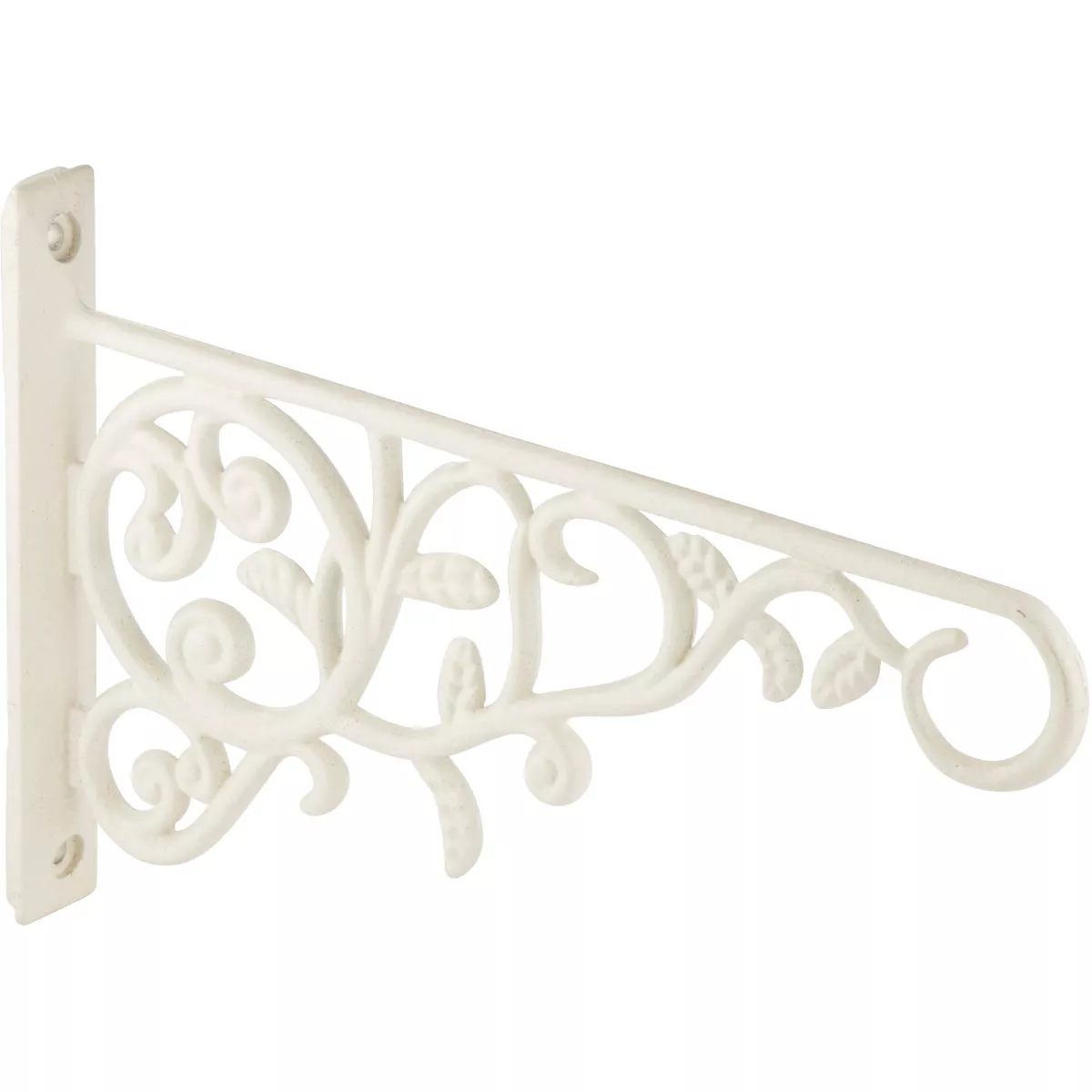 Panacea 9 In. White Vine & Leaf Cast Aluminum Decorative Hanging Plant ...