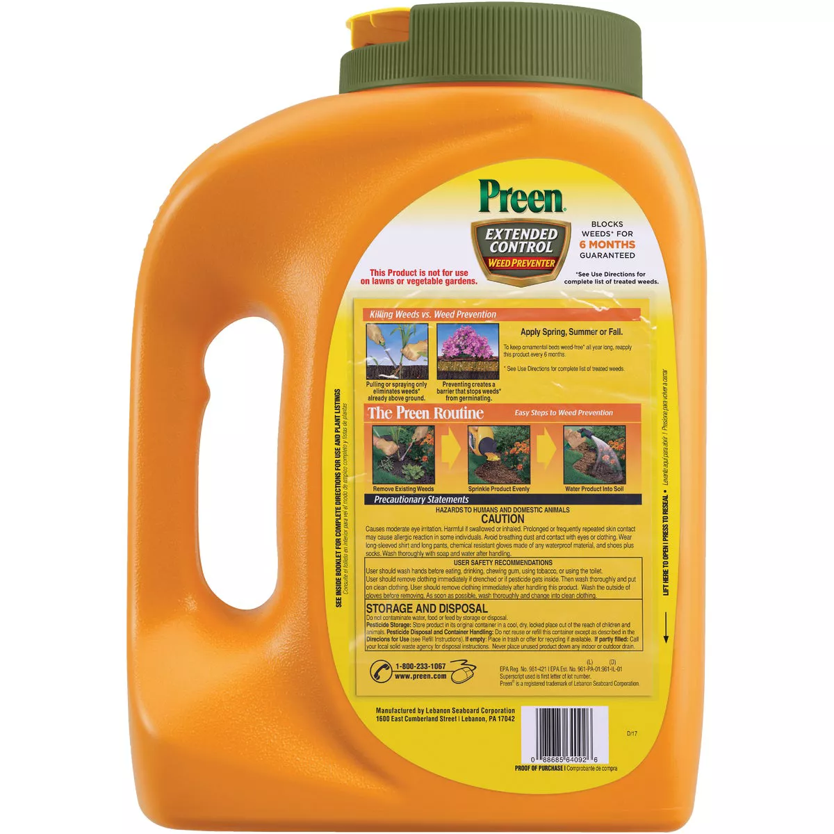 Preen Extended Control 4.93 Lb. Ready To Use Granules Weed Preventer ...
