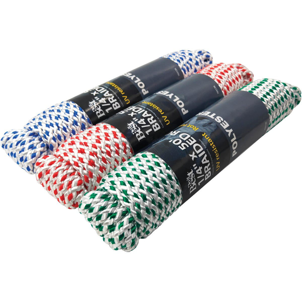 Do it Best 1/4 In. x 50 Ft. Assorted Colors Diamond Braided Polyester ...