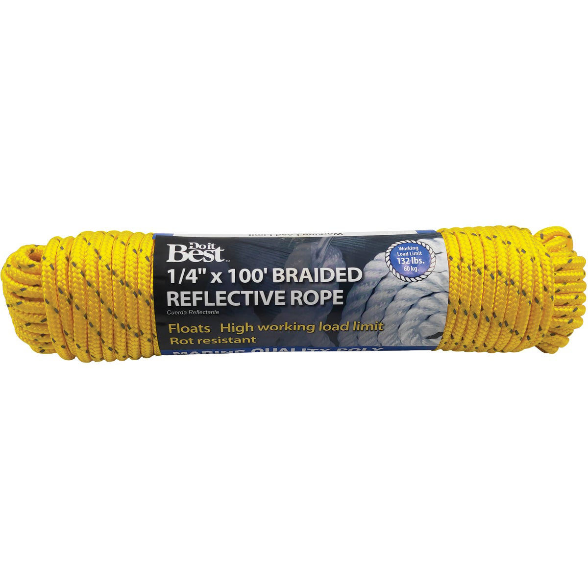 Do it Best 1/4 In. x 100 Ft. Yellow Braided Reflective Polypropylene ...