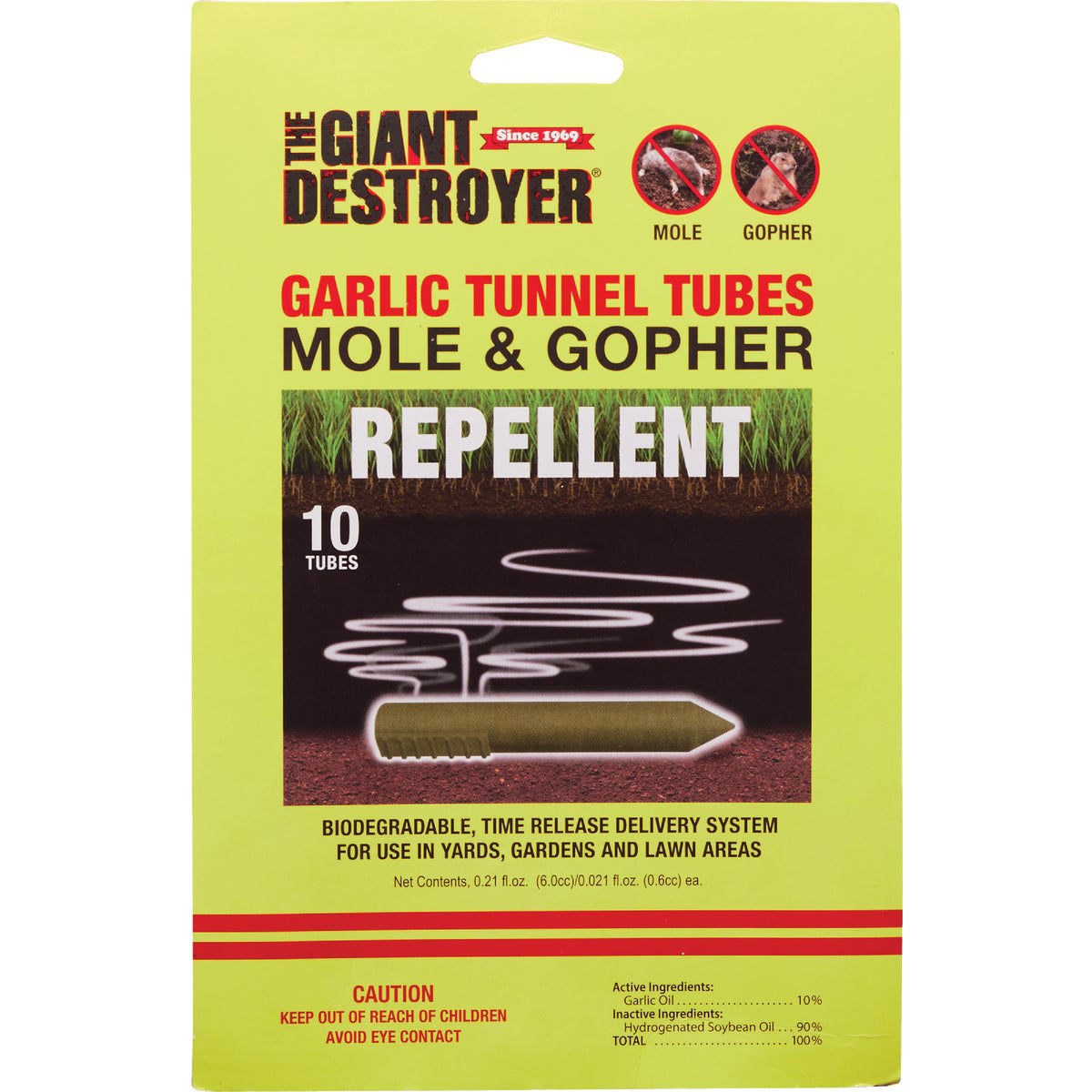 The Giant Destroyer 2.1 Oz. Concentrate Organic Mole & Gopher Repellent ...