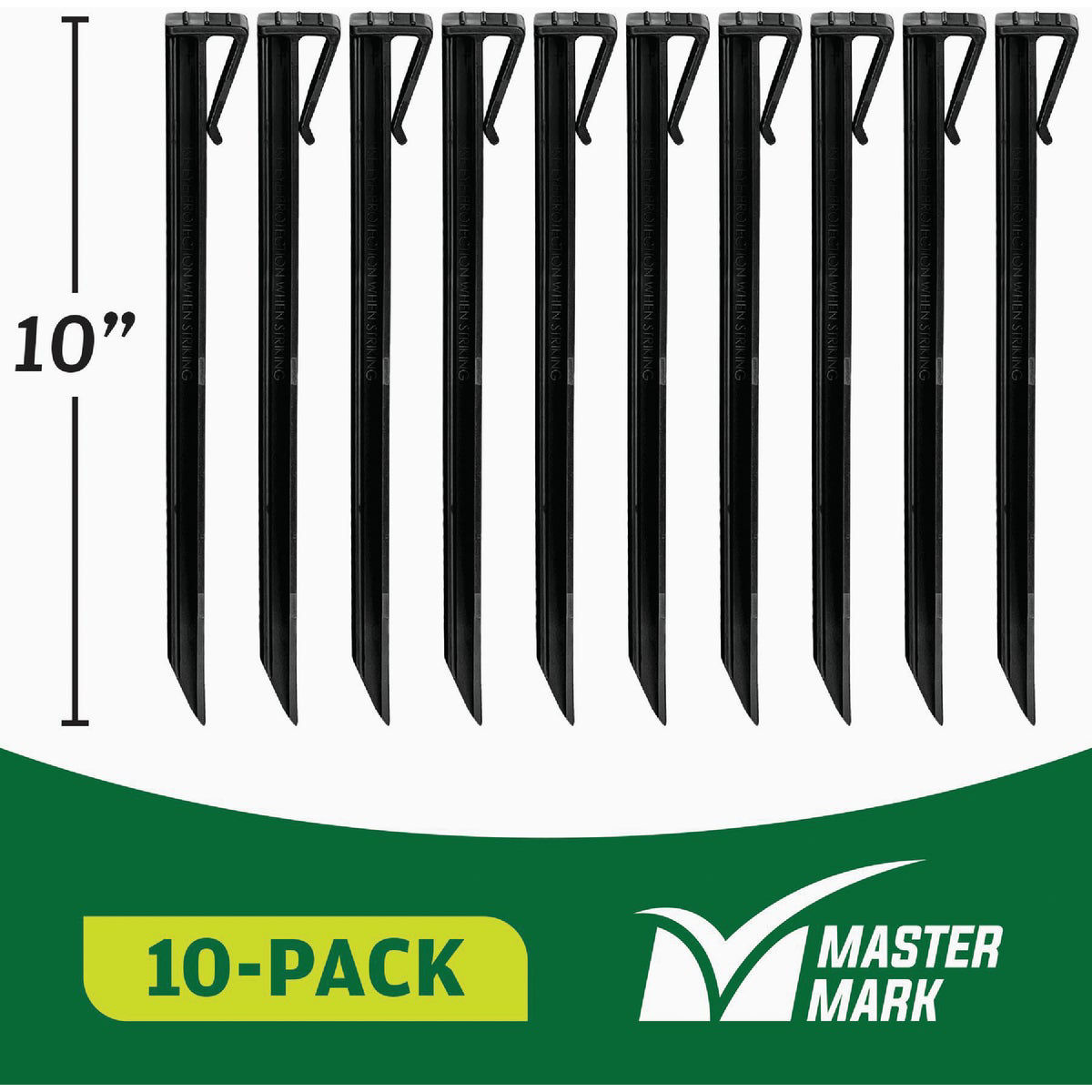 Master Mark 10 In. HDPE Black Terrace Board Edging Stakes (10-Pack ...