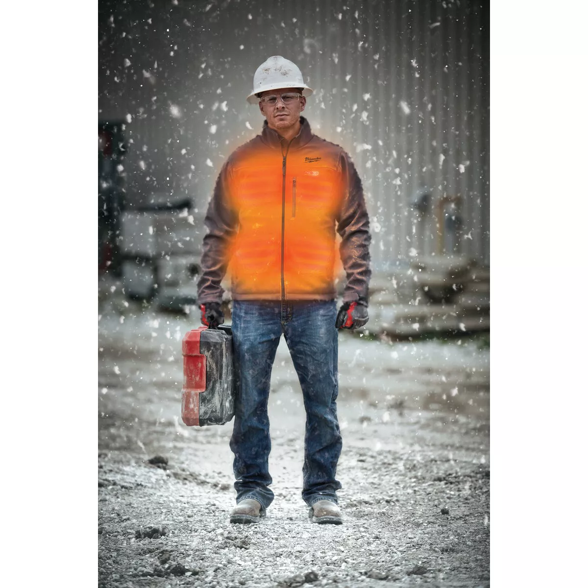 Milwaukee M12 TOUGHSHELL Men's Gray Cordless Heated Jacket Kit, L ...