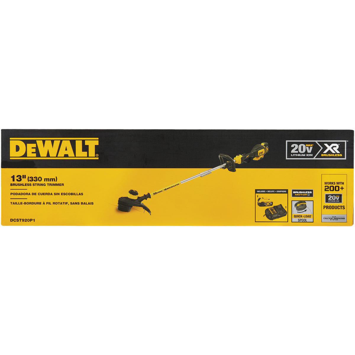 DEWALT 20V MAX Brushless Folding Cordless String Trimmer Kit with 5.0 ...