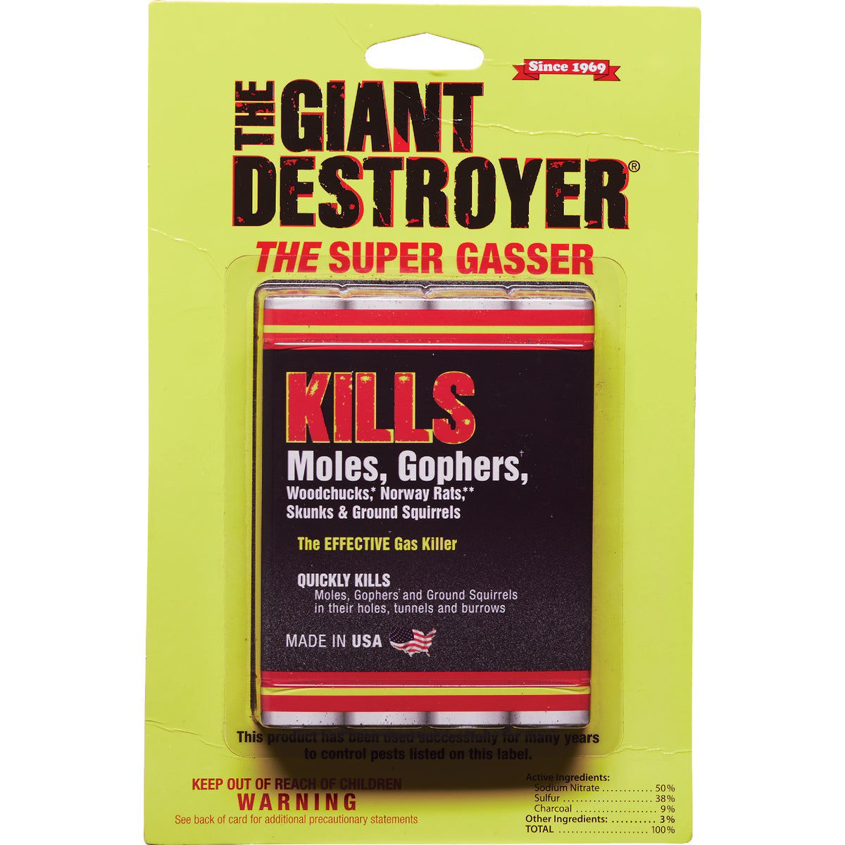 Atlas Giant Destroyer 4-Pack Gas Cartridges Mole & Gopher Killer | Do ...