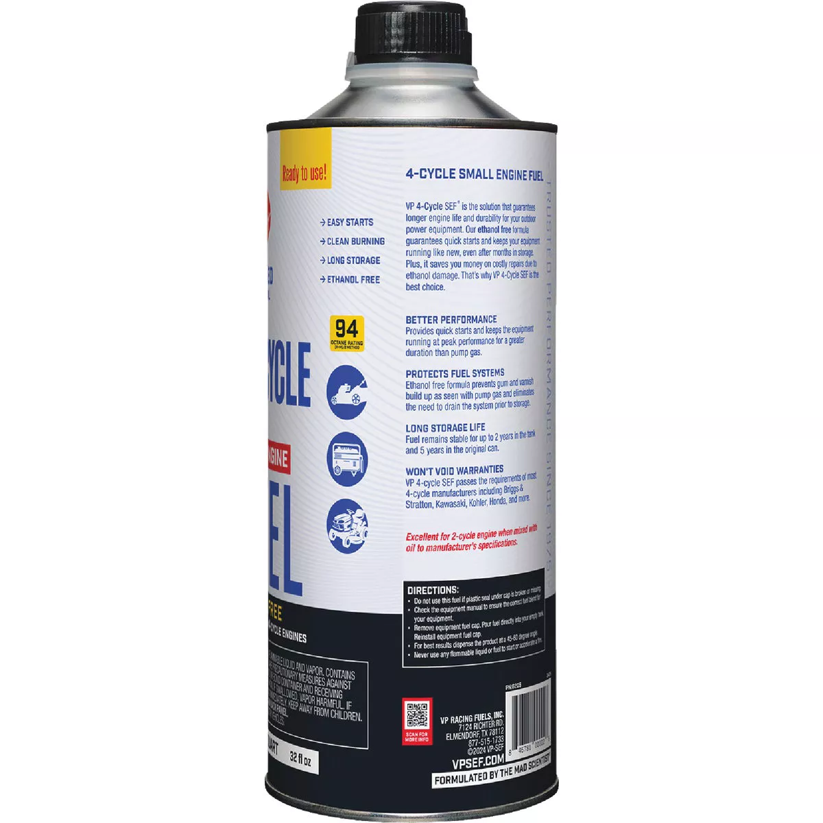 VP Racing Fuels 32 Oz. Ethanol-Free 4-Cycle Fuel | Do it Best