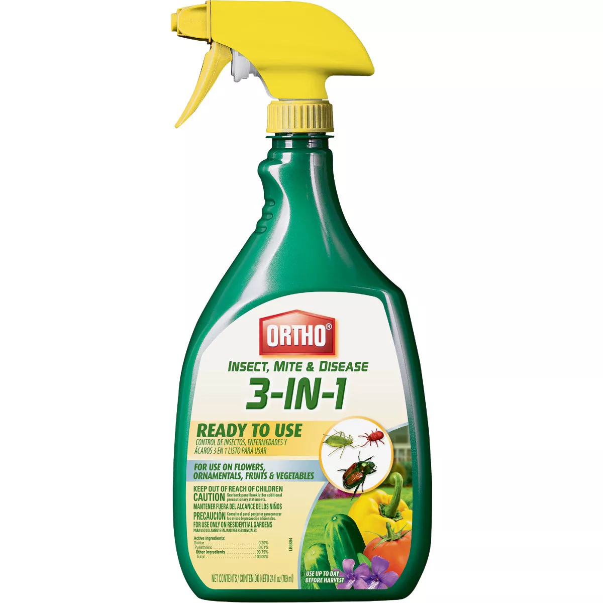 Ortho 24 Oz. Ready To Use Trigger Spray 3-In-1 Insect, Mite & Disease ...
