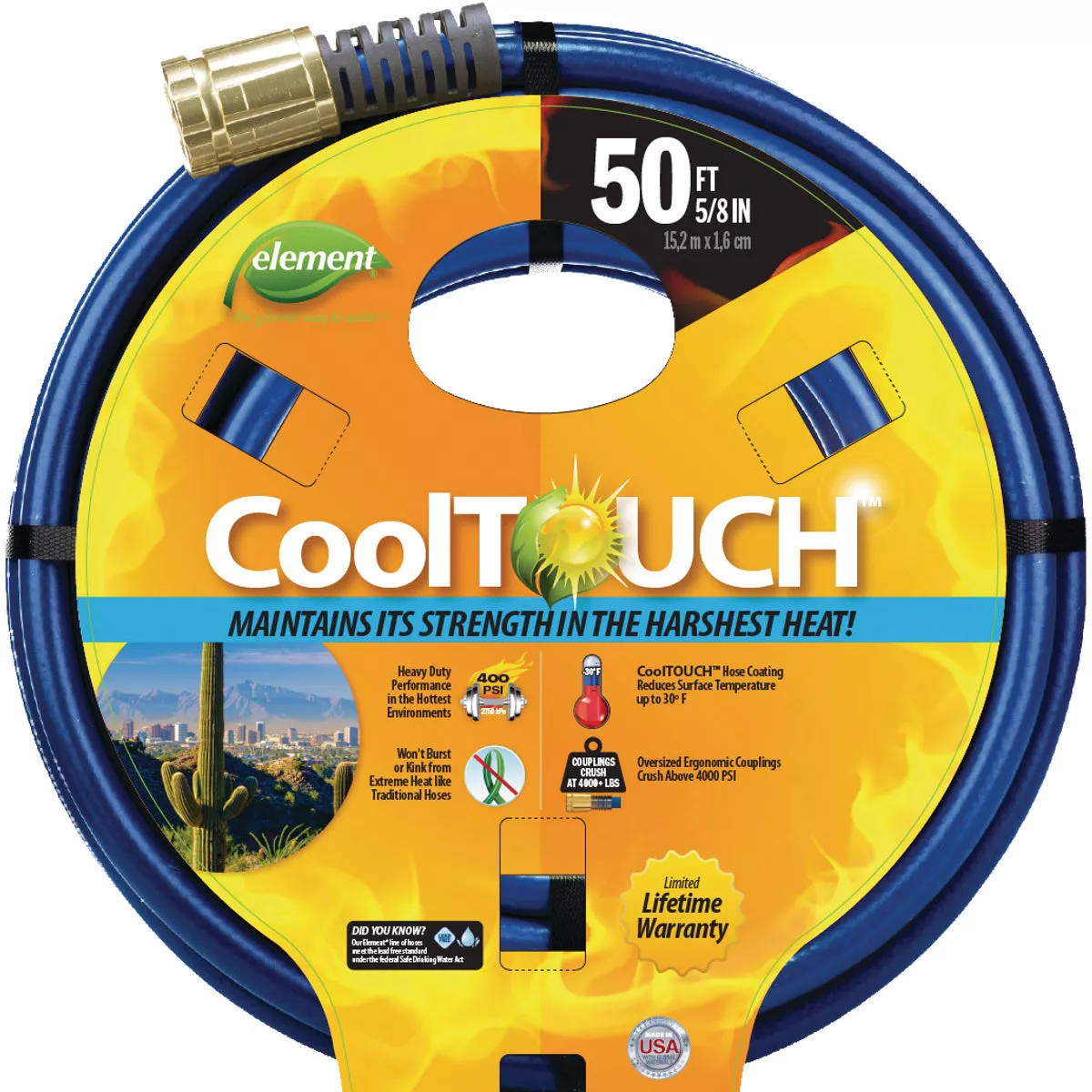 Element CoolTouch 5/8 In. Dia. x 50 Ft. L. Drinking Water Safe Garden ...