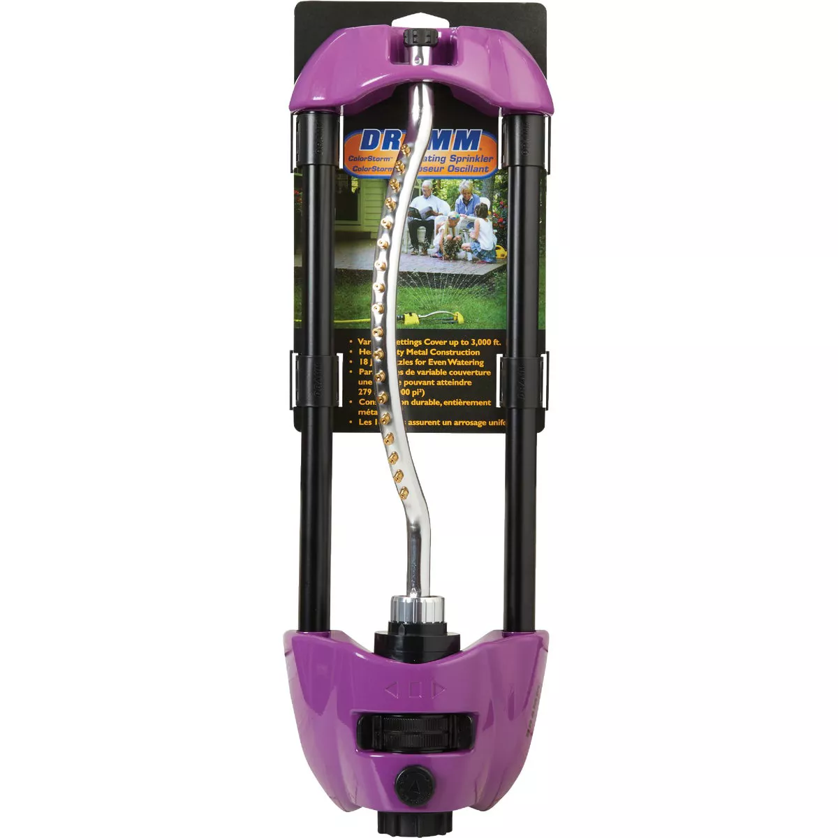 Dramm ColorStorm Heavy-Duty Metal 3000 Sq. Ft. Berry Oscillating ...