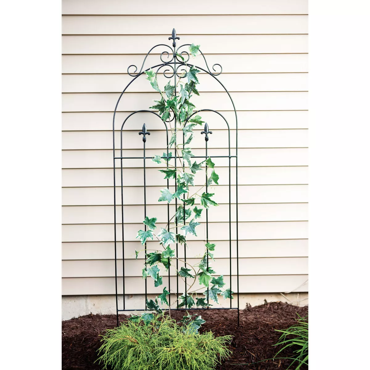 Best Garden Metal Cathedral Black Trellis | Do it Best