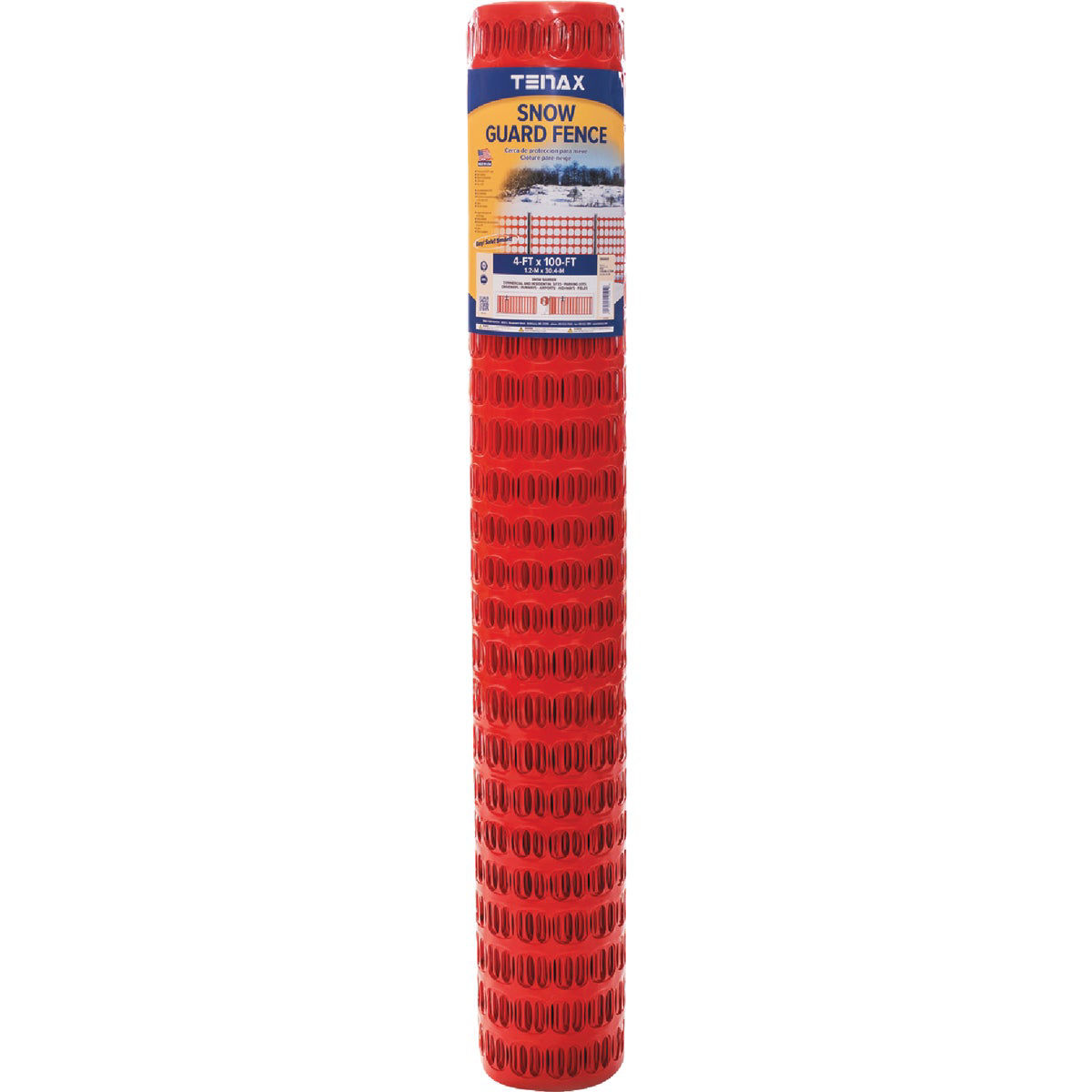 Tenax Sno-Guard 4 Ft. H. x 100 Ft. L. Polyethylene Snow Safety Fence ...