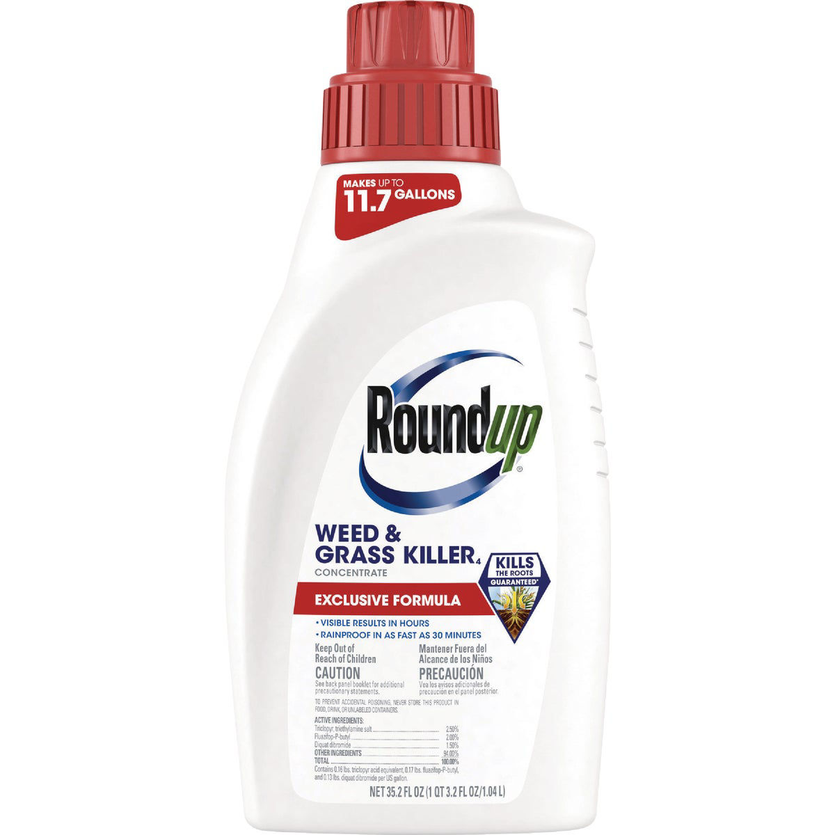 Roundup 35.2 Oz. Exclusive Formula Concentrate Weed & Grass Killer | Do ...