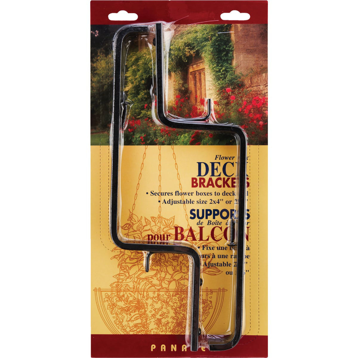 Panacea 7 In. W. x 4 In. H. Black Aluminum Railing Deck Mount Flower ...