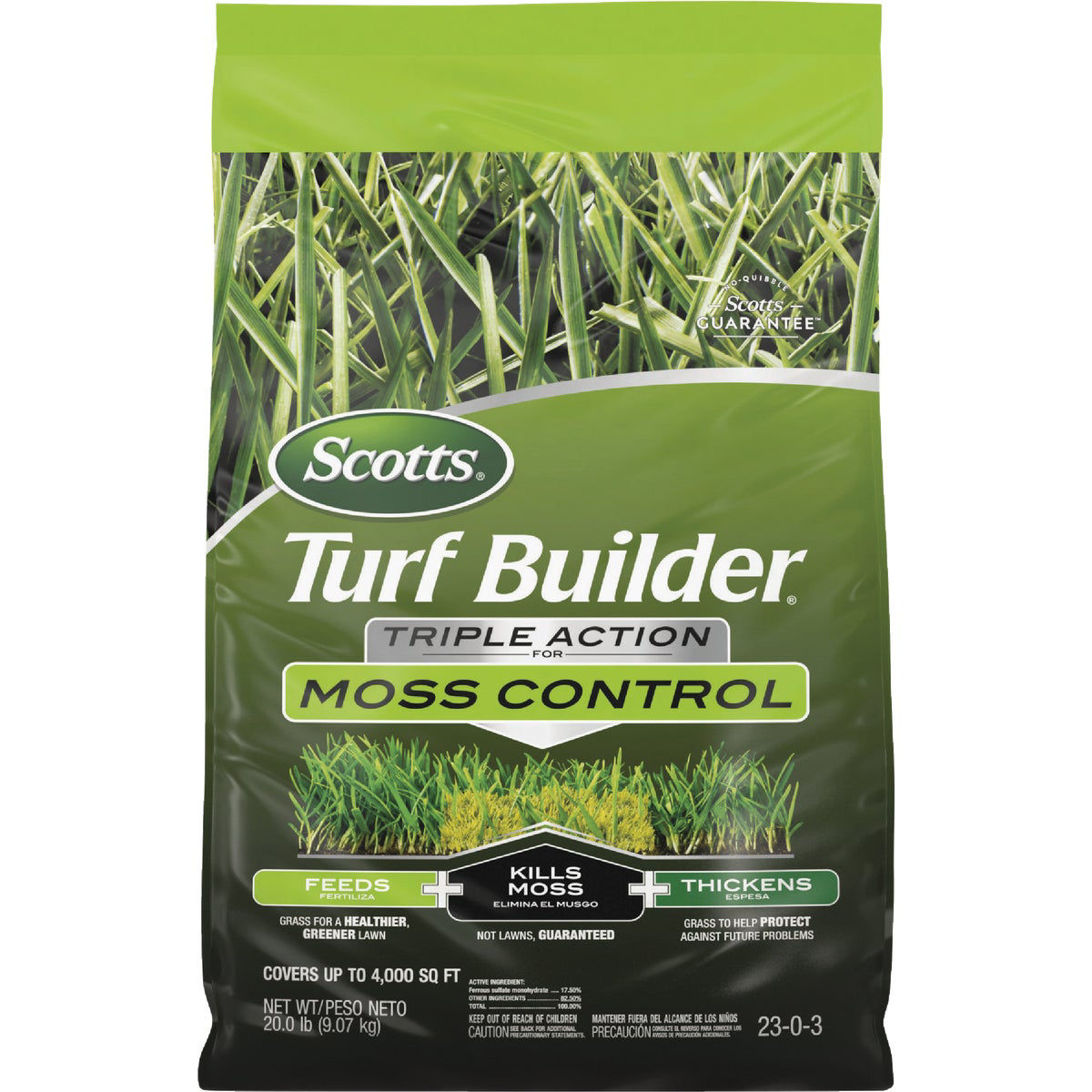 Scotts Turf Builder Triple Action 4000 Sq. Ft. 20 Lb. Moss Control | Do ...